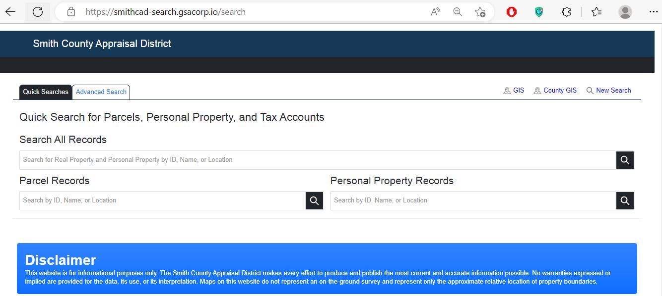 Smith County Appraisal District (Smith CAD) Guide