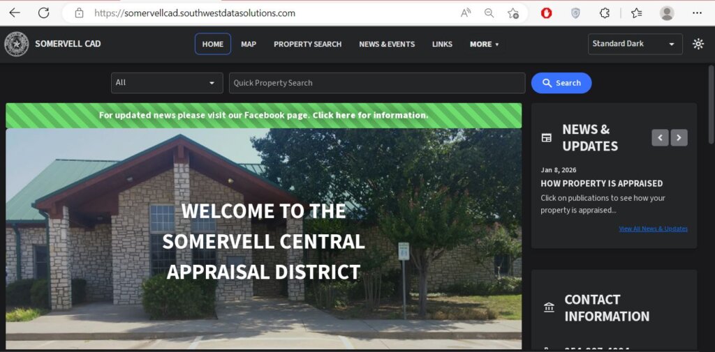Somervell County Appraisal District Somervell CAD Tax Info
